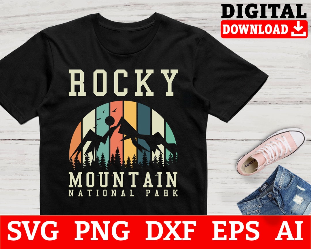 Rocky Mountain National Park Svg Files - Vintage Style National Park ...