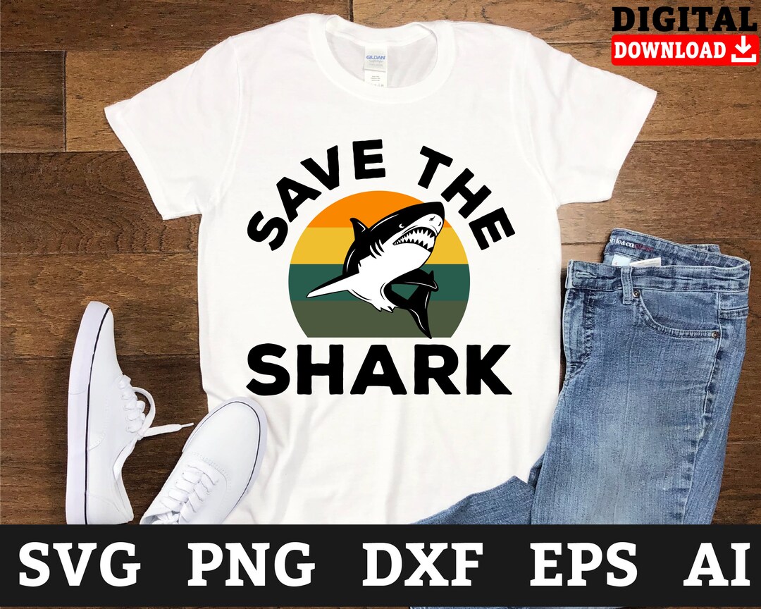 Save the Shark Svg Files Ocean Svg Shark Cricut Svg Svg - Etsy