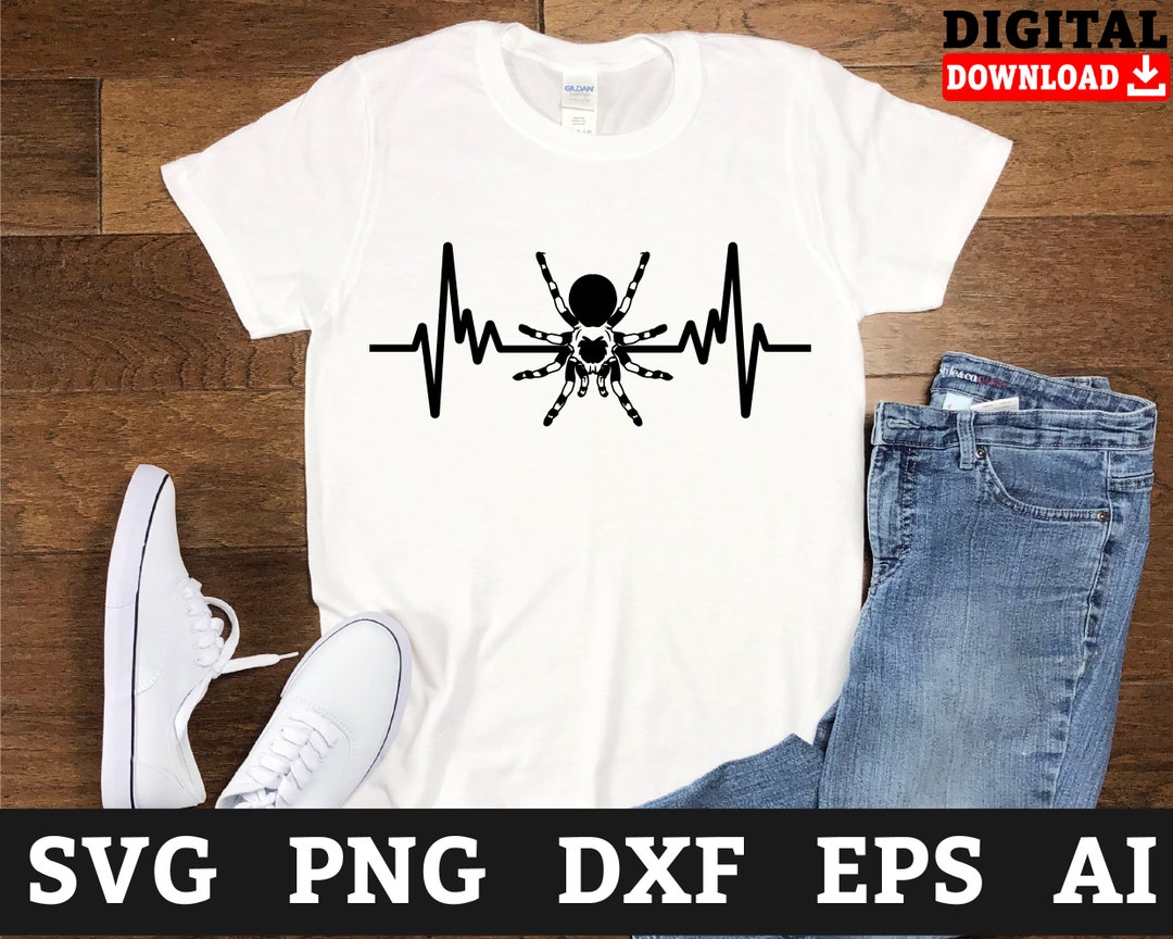 Heartbeat Tarantula Svg Files - Spider Svg, Spider Web Cricut Svg, Svg ...