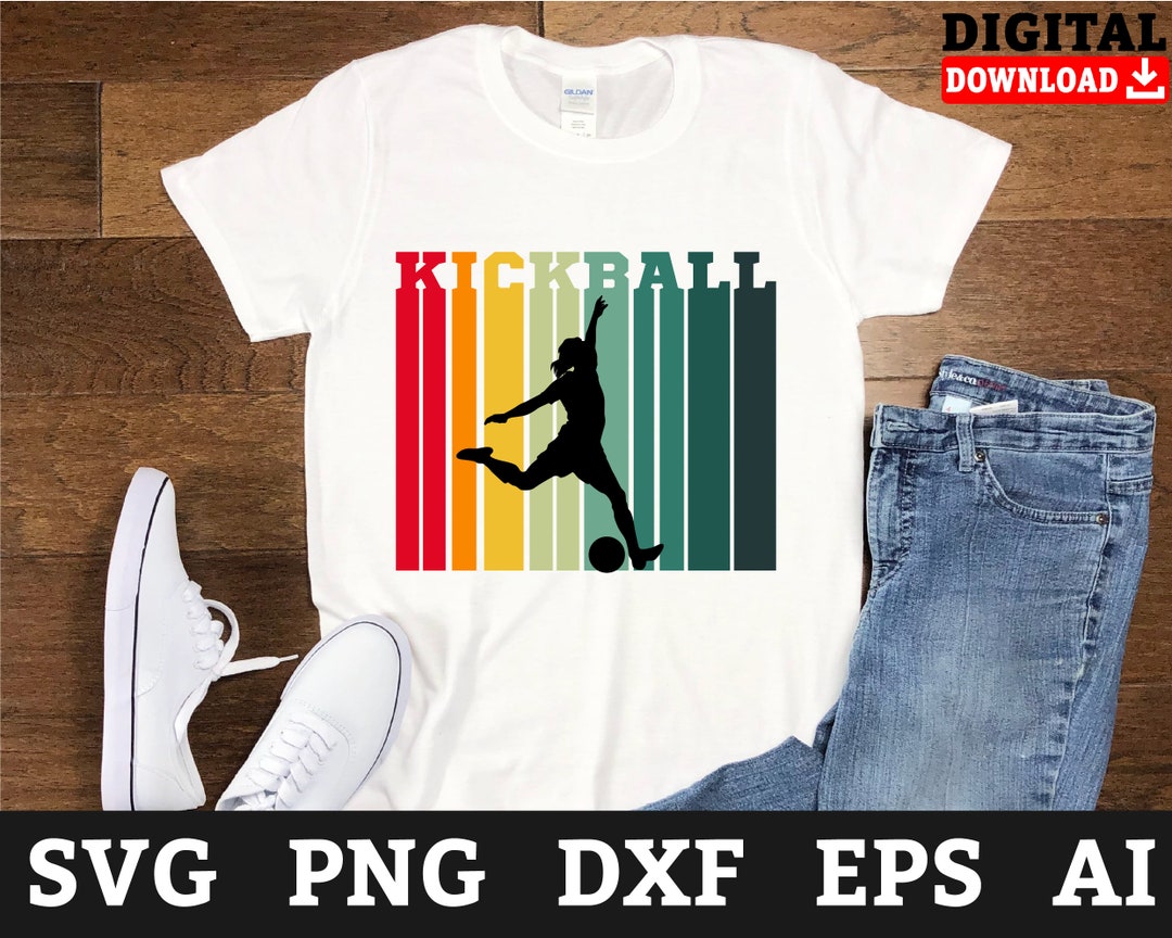 Retro Kickball Player SVG: Team Cut File (digital Download) - Etsy