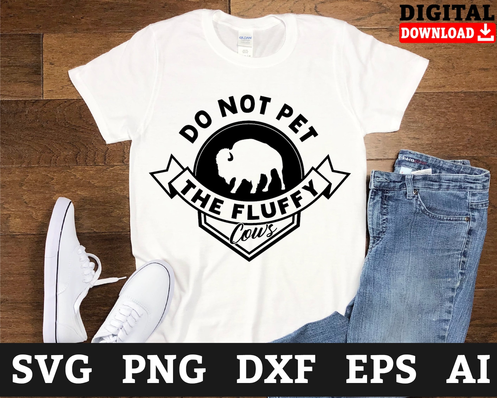 Retro Style Do Not Pet the Fluffy Cow Bison Svg Files Fluffy - Etsy