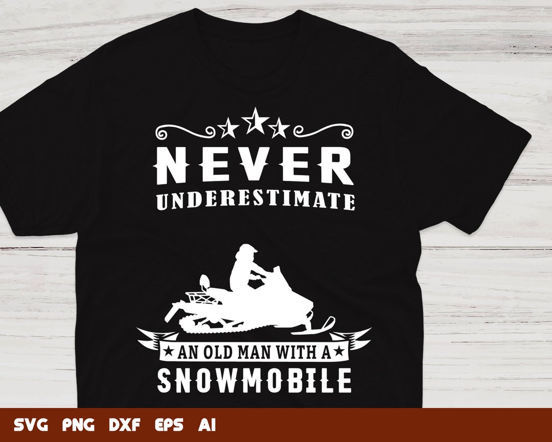 Snowmobile Old Man SVG Files for Cricut (digital Download) - Etsy