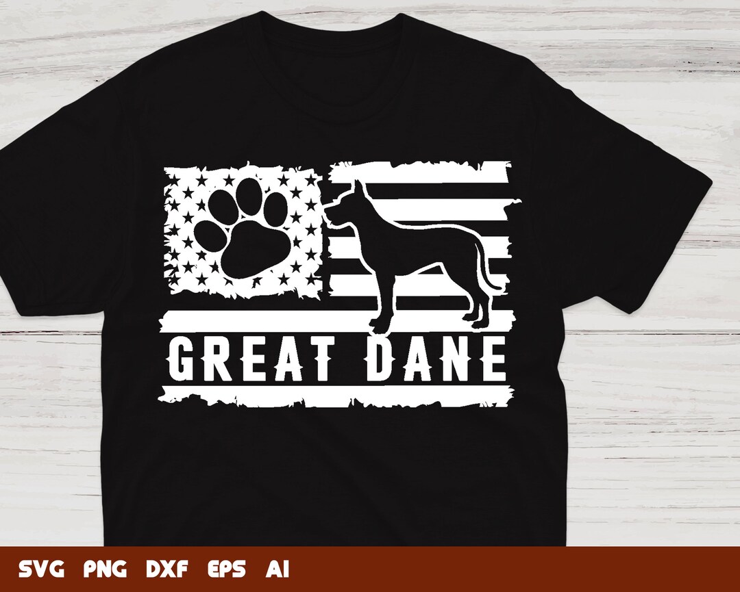 American Flag USA Patriotic Great Dane Svg, Great Dane Svg, Great Dane ...