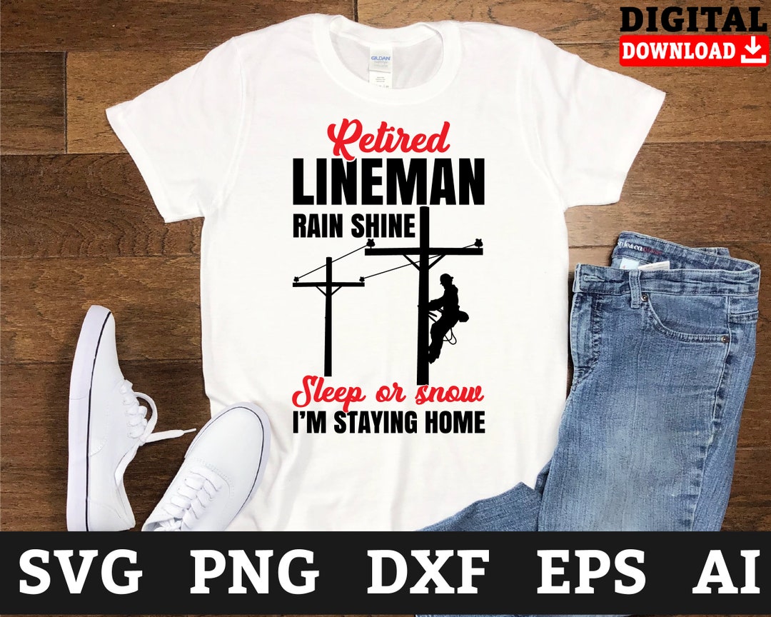 Retired Lineman SVG Files: Electrician Design (digital Download) - Etsy