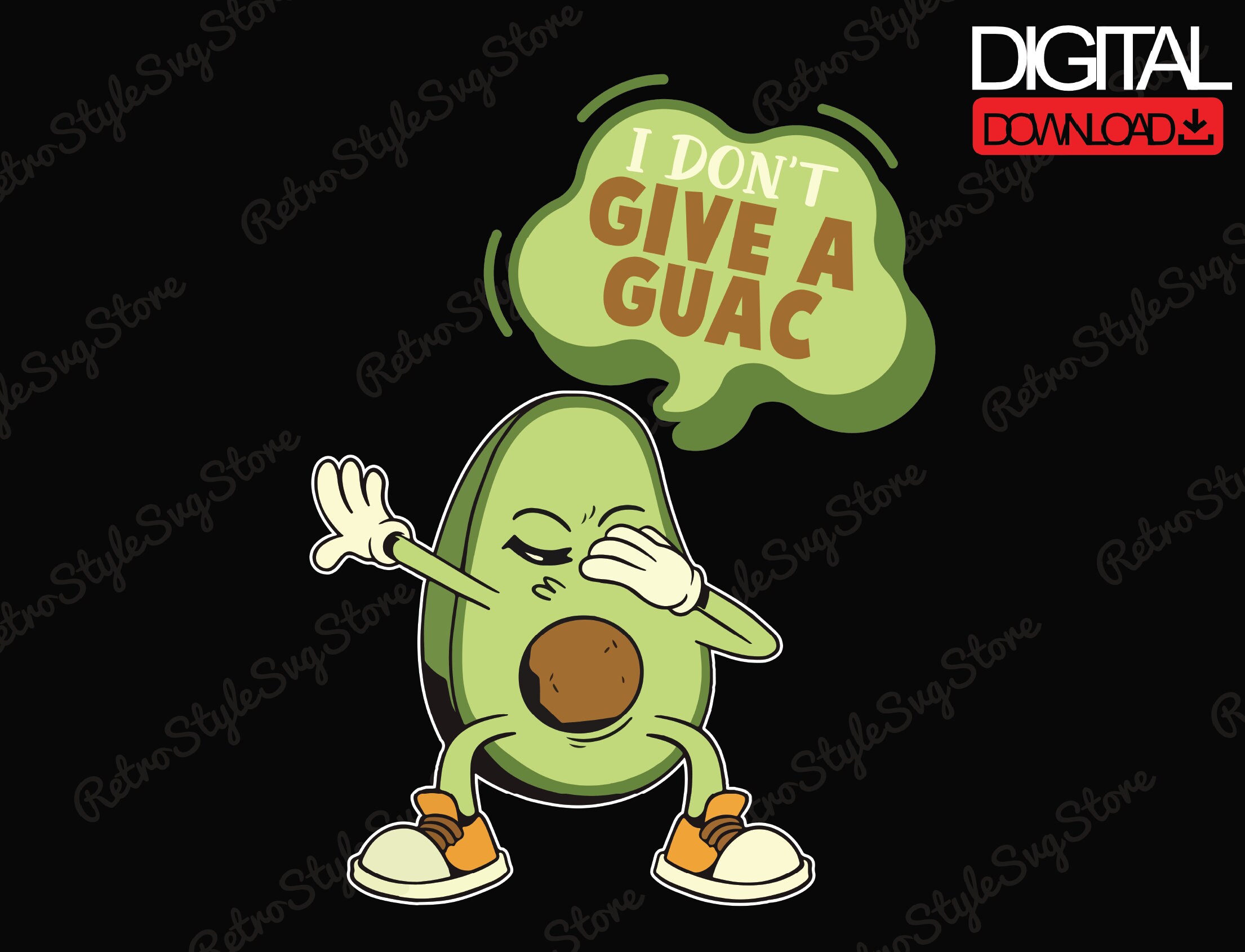 I Dont Give A Guac Avocado Png + Svg File - Cute Avocado Png, Avocado ...