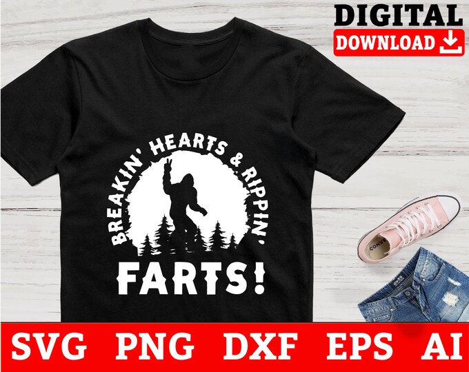 Farting Bigfoot Svg, Fart Svg, Big Foot, Yeti, Sasquatch. Vector Cut ...