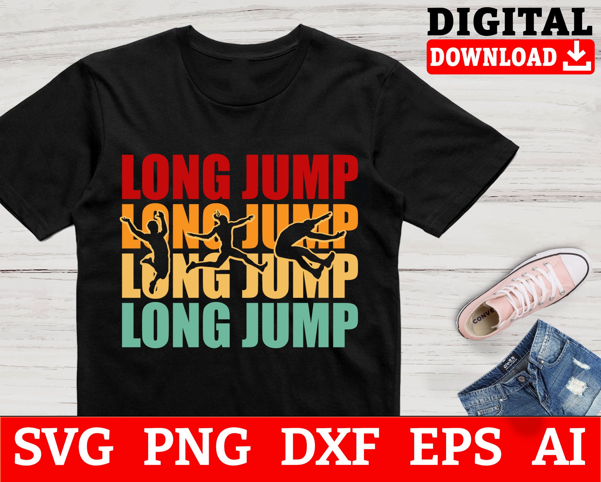 Retro Long Jump SVG Pool Track and Field Svg Long Jumper Svg - Etsy