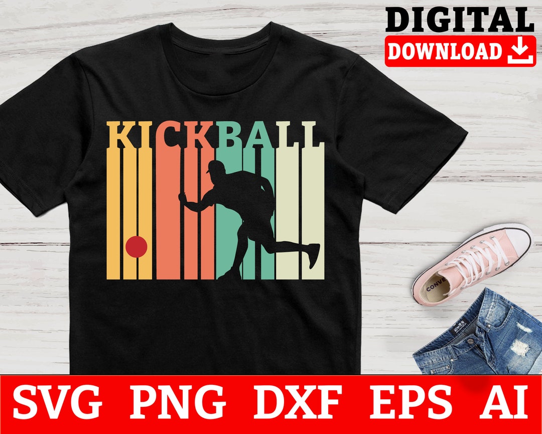 Retro Kickball SVG, Kickball Team Svg, Kickball Cut File - Files for ...