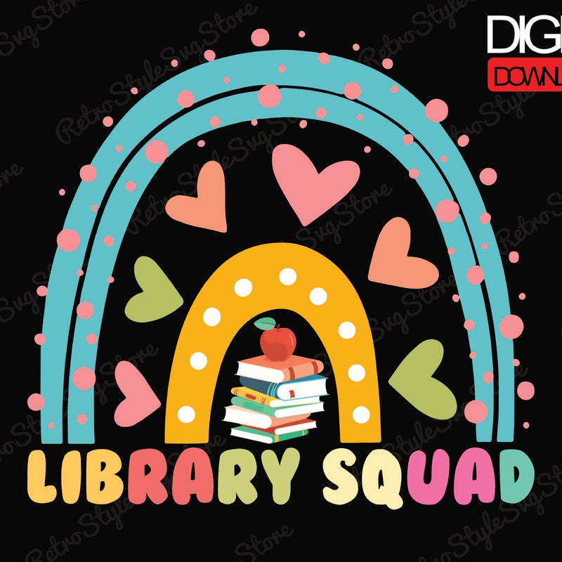 Library Svg - Etsy