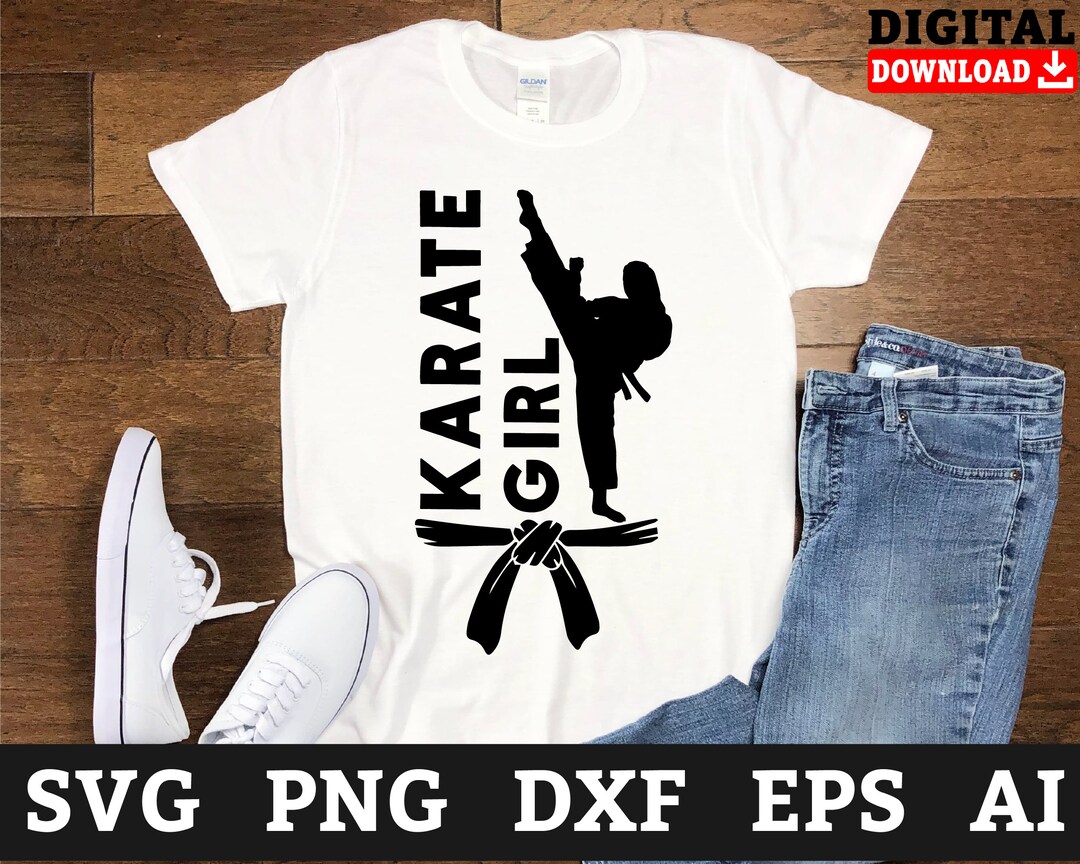 Karate Girl SVG Files: Black Belt Cricut Design (digital Download) - Etsy
