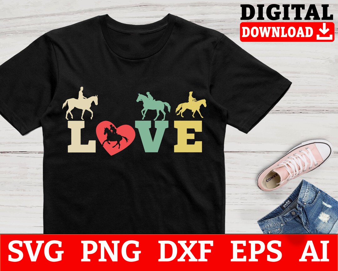 Paard Svg Files Love Horse Svg, Horse Cut File, Svg Files voor Cricut ...