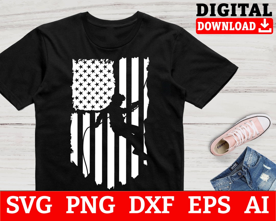 American Flag Rappelling Svg, Rope Climbing Svg, Climbing Svg, Rock ...