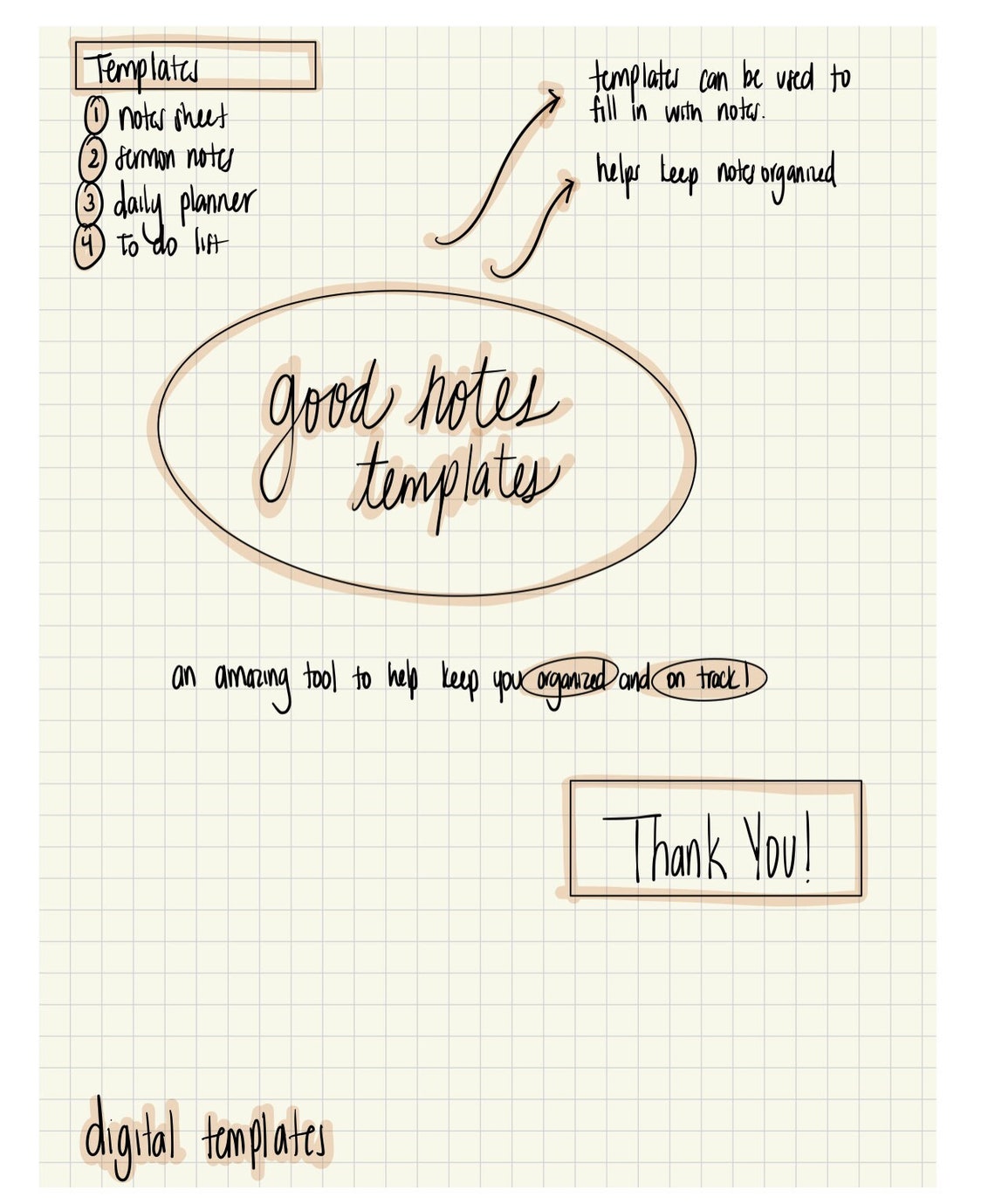Goodnotes Note Template | Digital Notes | Goodnotes | Template | Notes ...