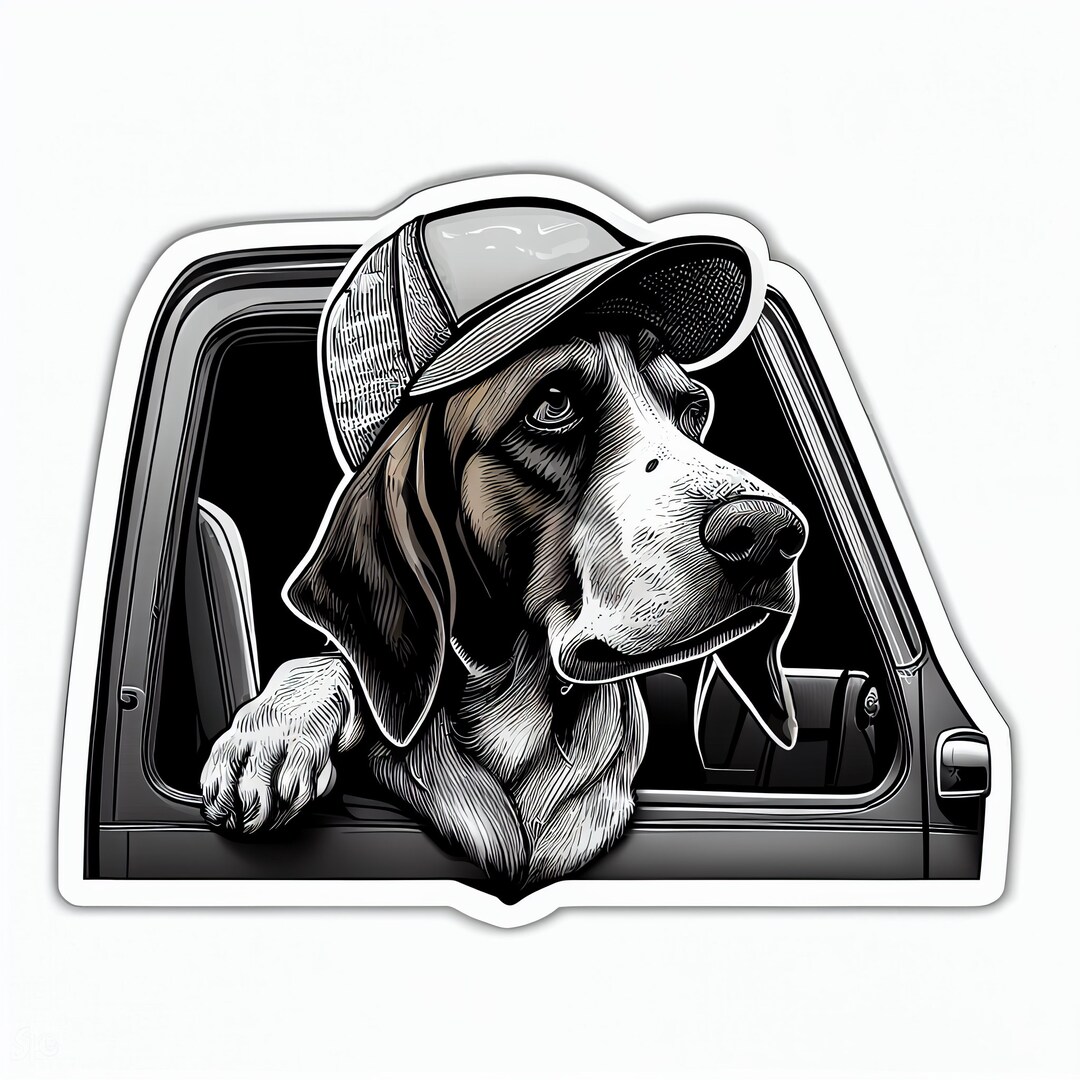 Hound Dog in A Truck, Digital Download, Svg, Png, Wall Art, Tshirt ...