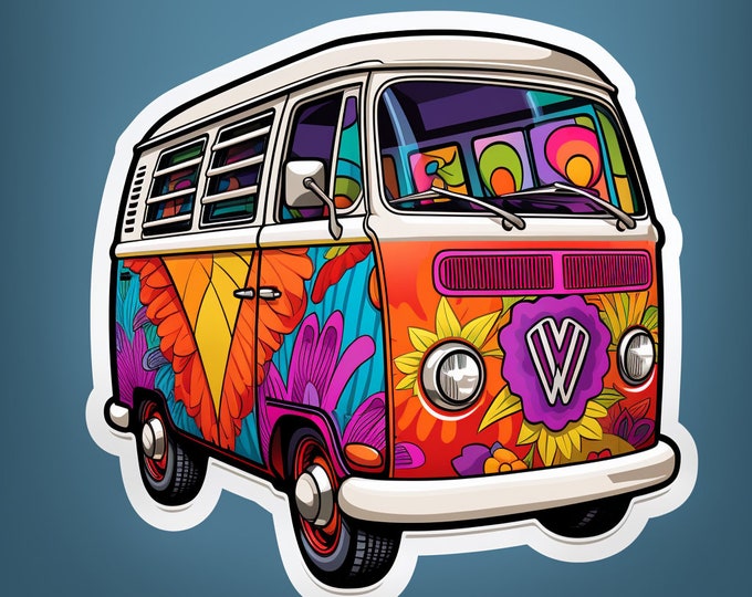 Retro Hippie Van Design, Digital Download, Svg, Png, Wall Art, Tshirt ...
