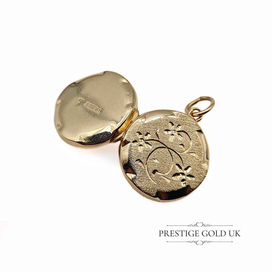 Vintage 9ct Gold Locket - 1990's Small Opening Pendant - Vintage ...