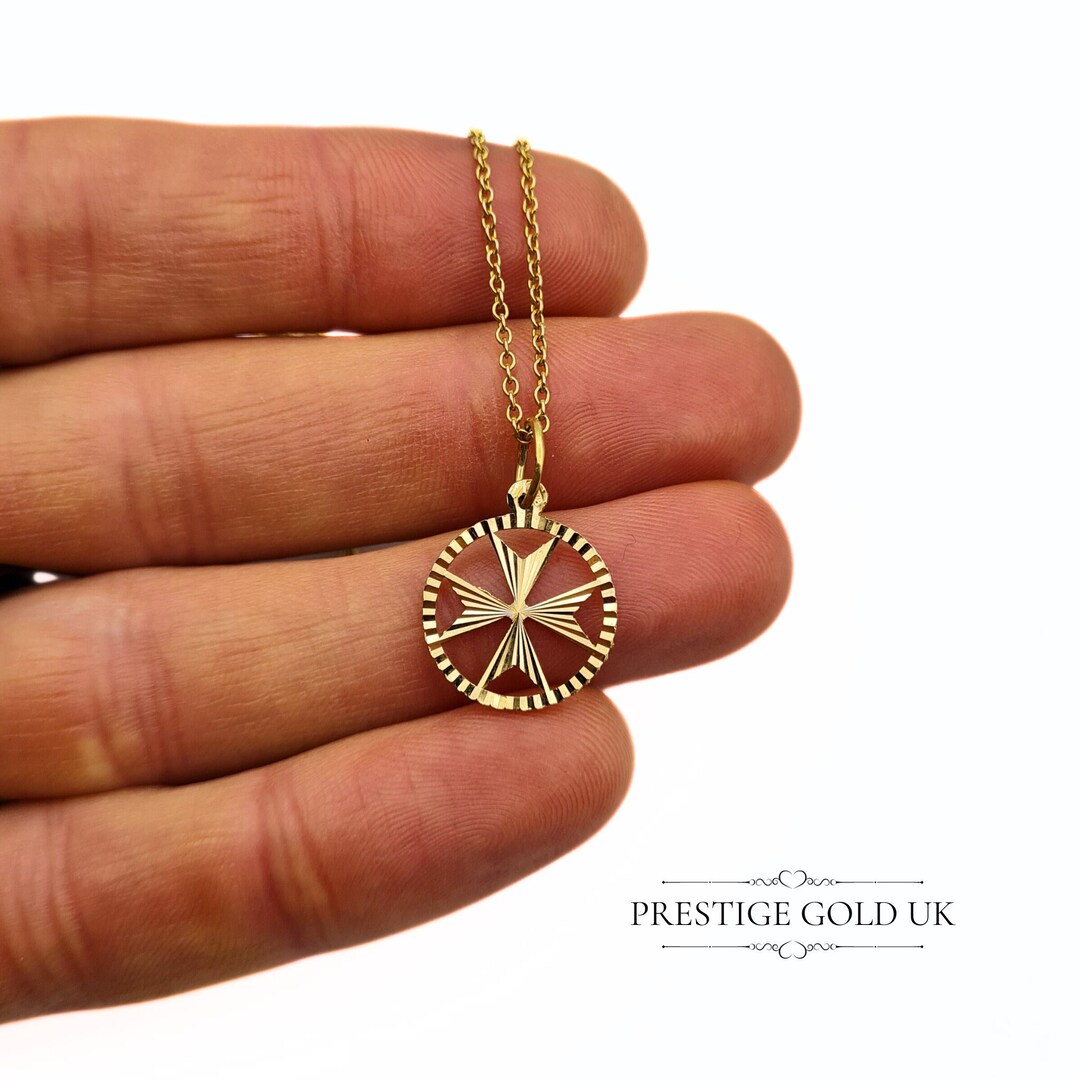 Small Gold Chain & Maltese Cross 9ct Chain 18 Long Delicate Maltese ...