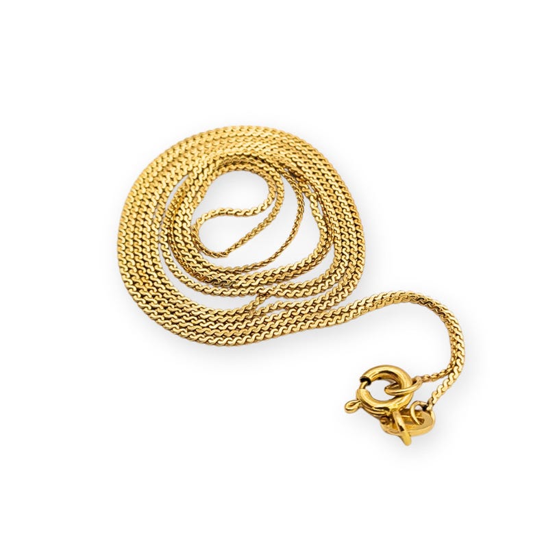 24" Long 18ct Gold S Link Chain Necklace, Stamped 750, 60cm Long, Fine ...
