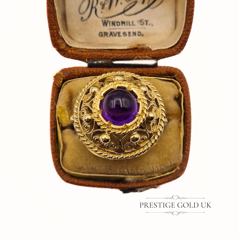 Amethyst Ring L1/2 - Etsy