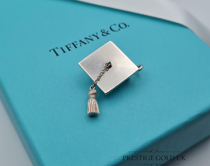 Vintage Tiffany & Co Silver Graduation Cap With Tassel Charm, Academic ...