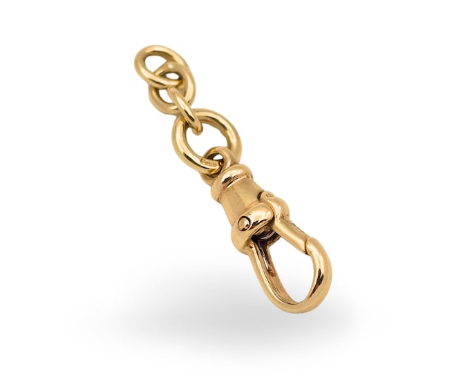 Small 9ct Yellow Gold Albert Chain Dog Clip Clasp, Stamped 375, Pocket ...