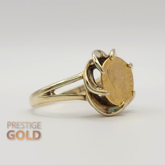 Gold Maximilian Mexican Emperor Ring 9ct - Gold Coin … - Gem
