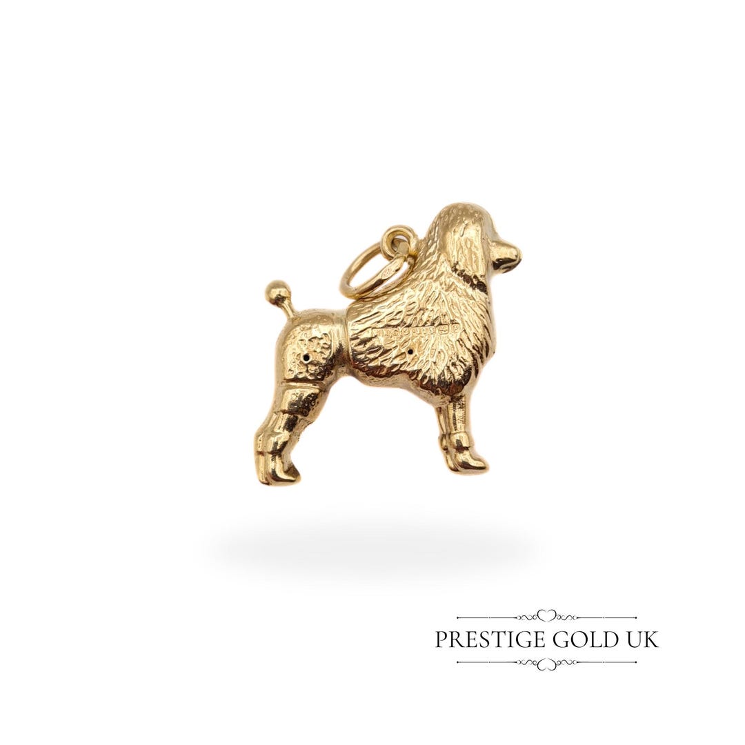 Vintage 9ct Gold Poodle Charm, Hollow Construction, Fully Hallmarked ...