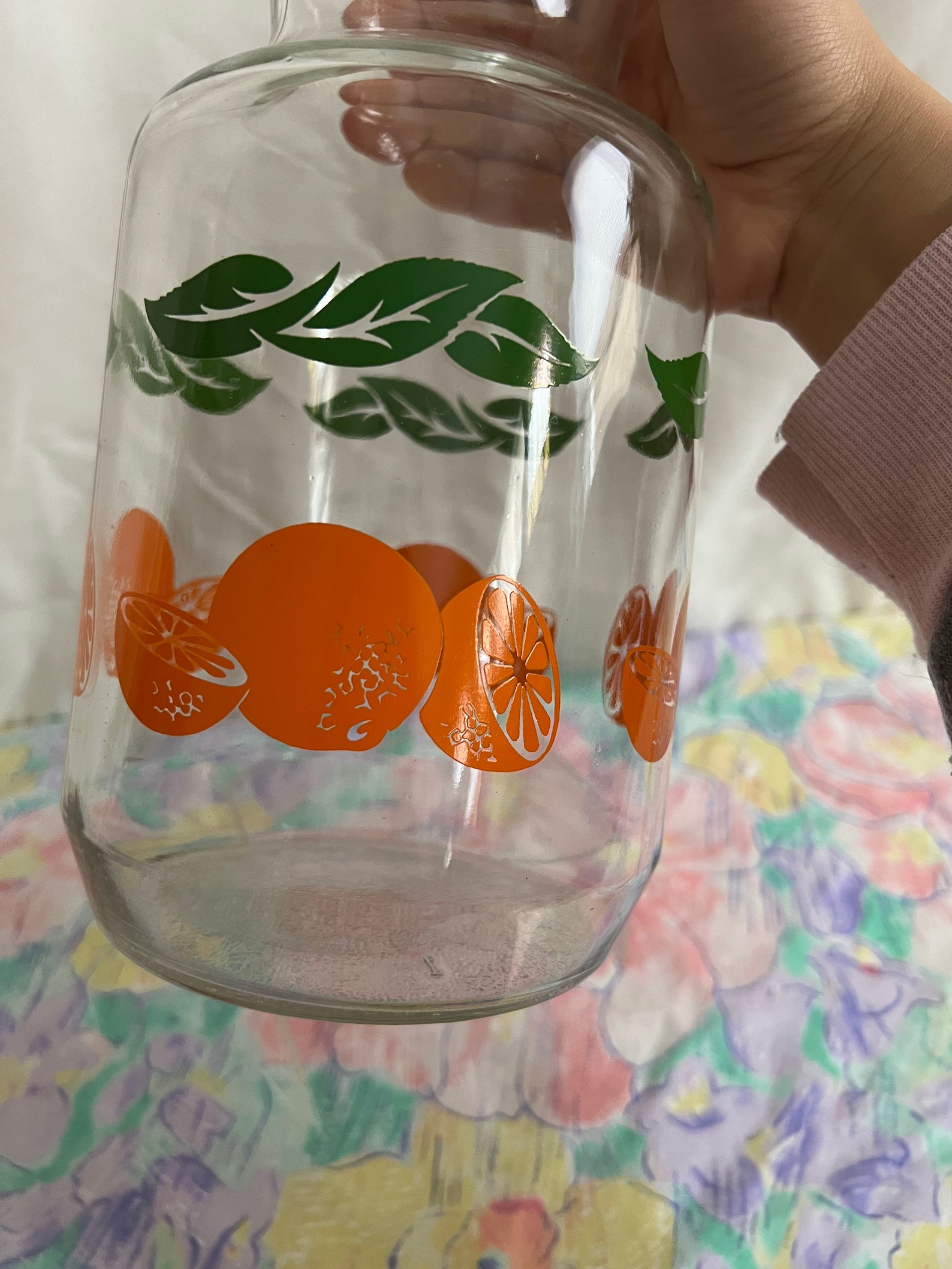 Vintage Anchor Orange Juice Glass Pitcher, Carafe, Vase, Kitchen Decor ...