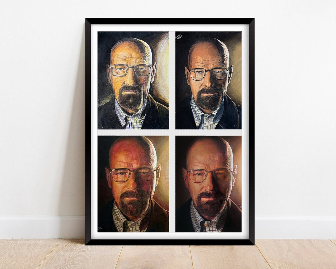 Set of 4 Walter White Drawing Prints - Etsy