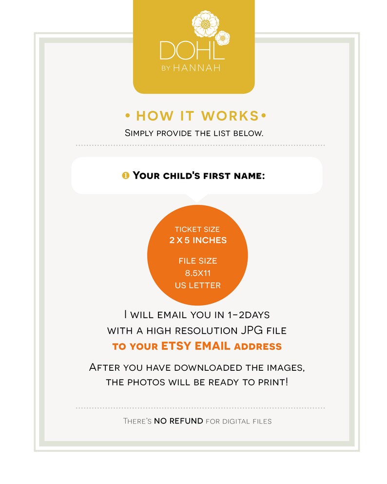 Personalized Doljabi Raffle Ticket, Korean 1st Birthday, Dohl ...