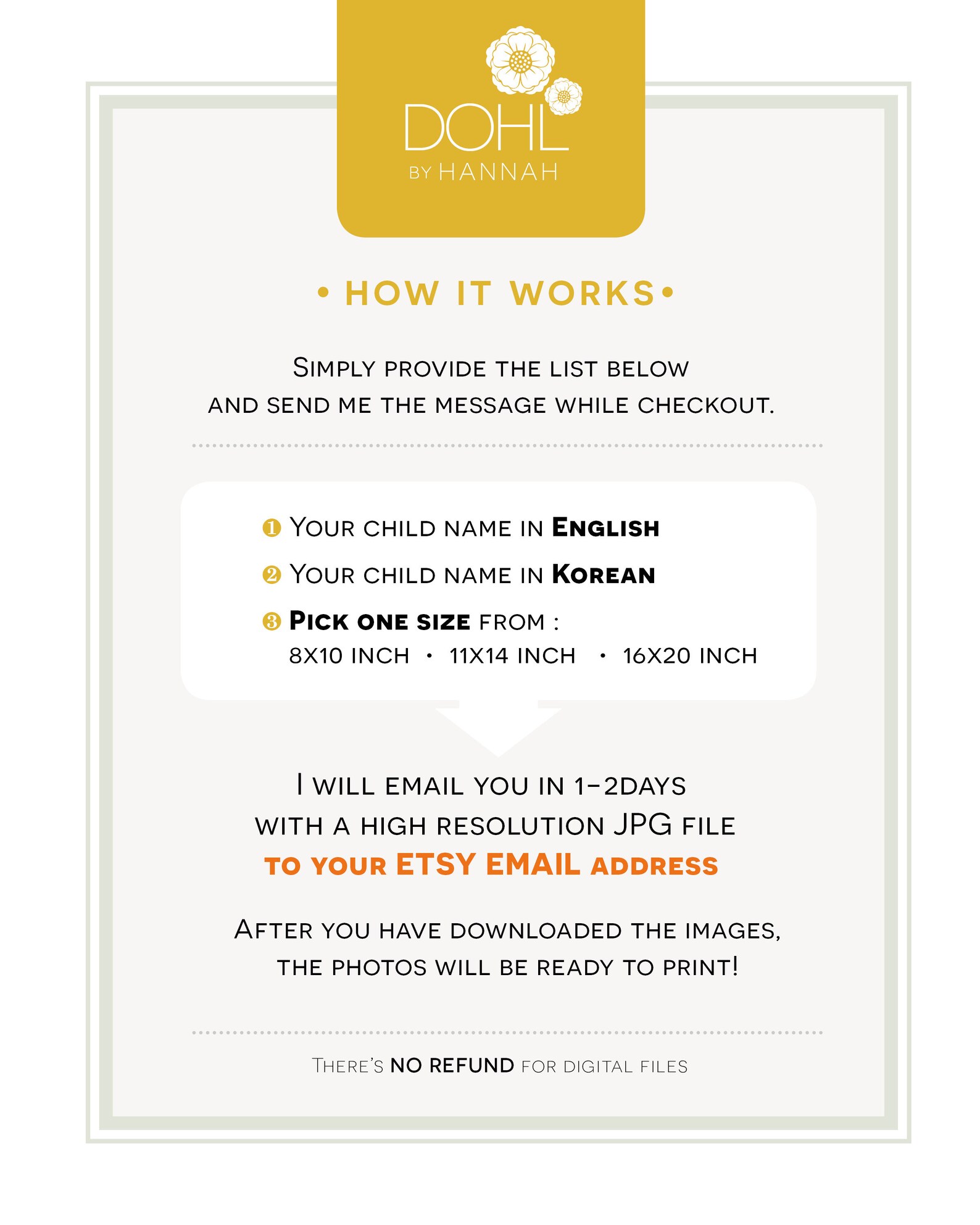 Personalized, Dohl, Dol, Korean 1st Birthday, Sign, Dohl Decoration ...