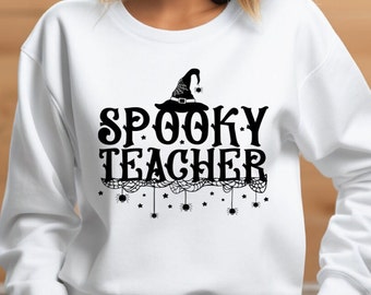 Spooky Teacher SVG PNG, Halloween Teacher Svg, Halloween Shirt Svg ...