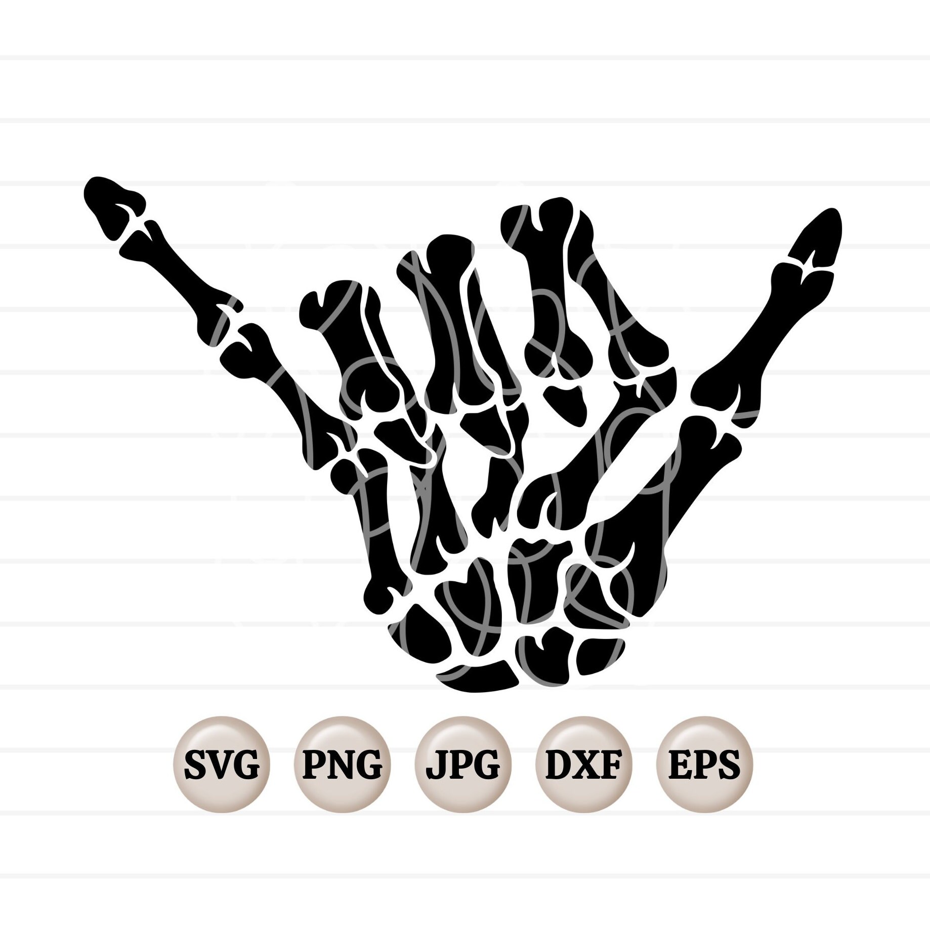 Shaka Skeleton Hand, Skeleton Hand Svg, Halloween Svg, Skeleton Shaka ...