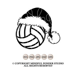 Xmas Volleyball Svg, Volleyball Svg, Volleyball Cricut, Volleyball Team ...