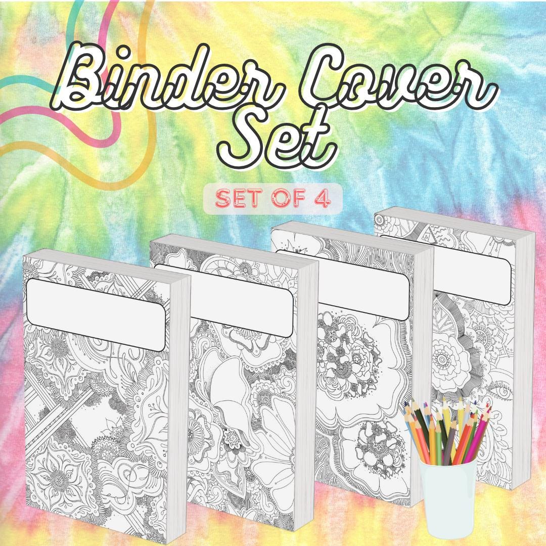 Coloring Binder Cover Set - Etsy