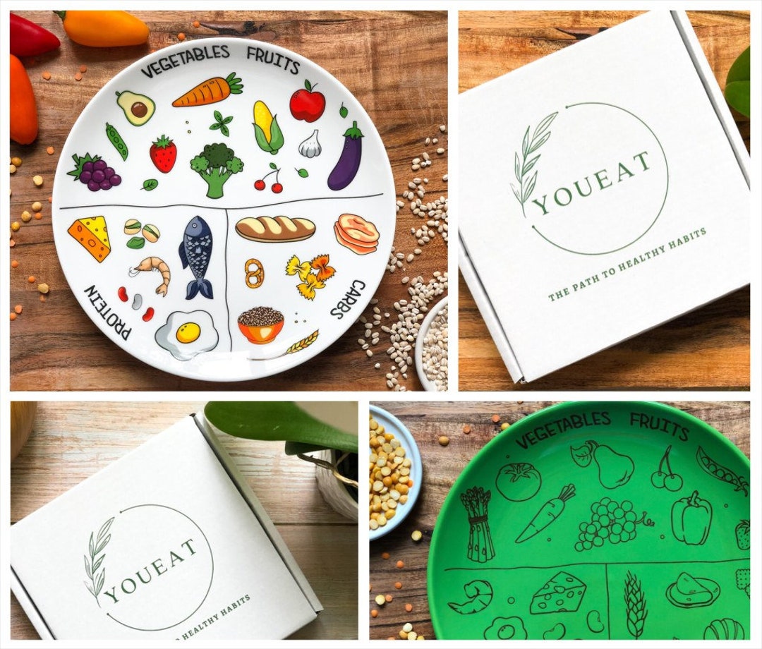 Set of 3 Portion Plates - Etsy