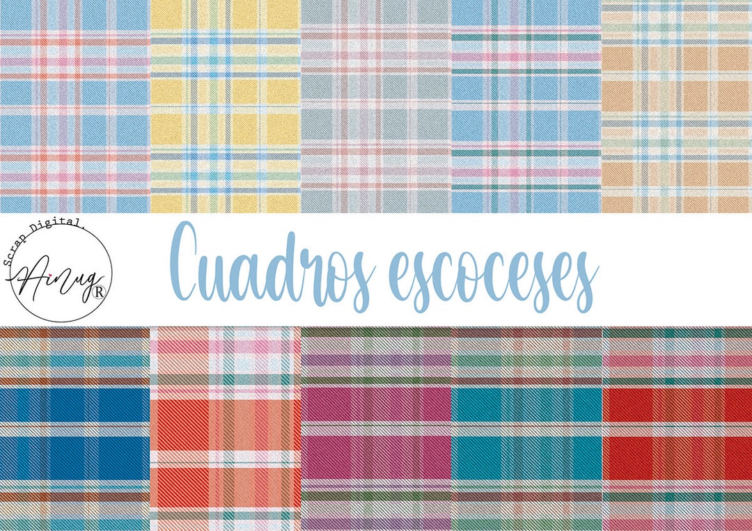 Digital Collection Scottish Paintings Flannel Texture. - Etsy