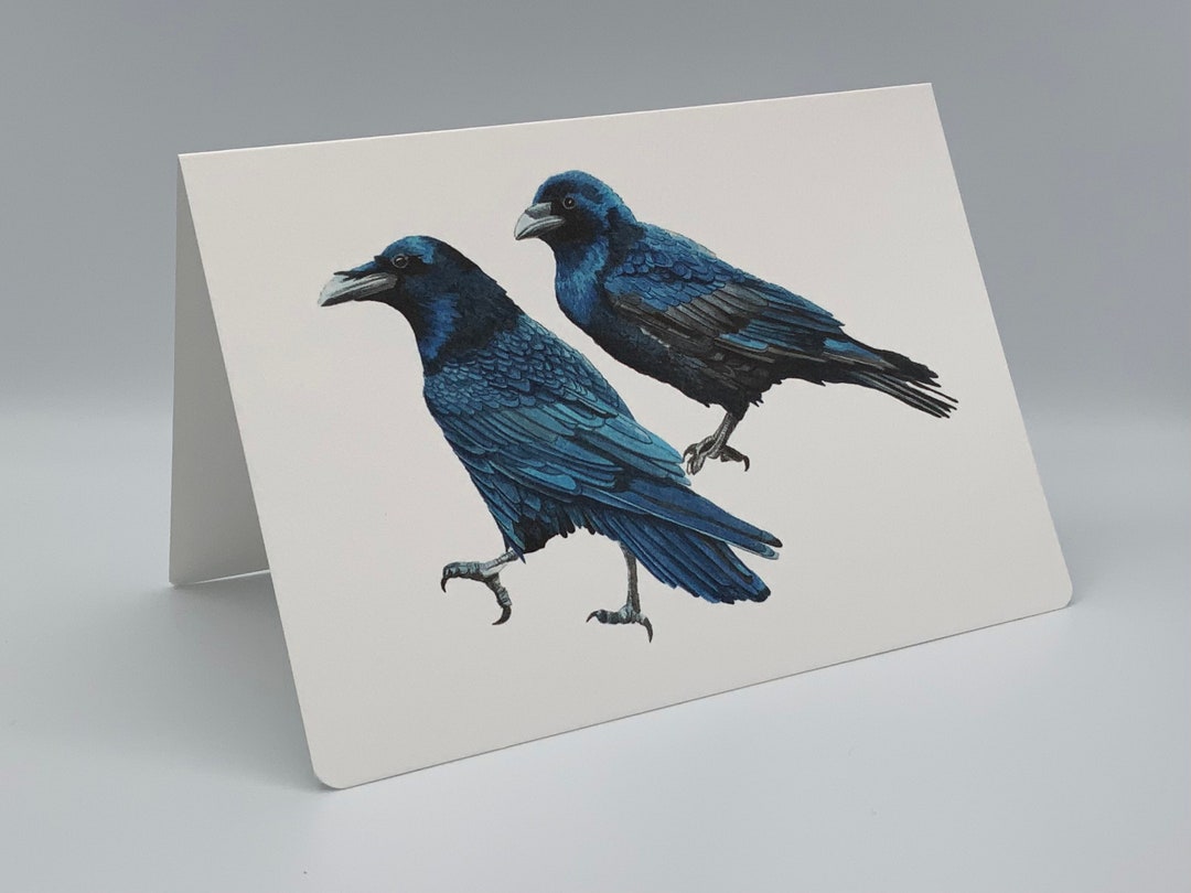 Raven Greetings Card - Etsy