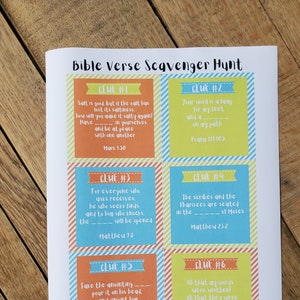 Bible Verse Scavenger Hunt - Etsy