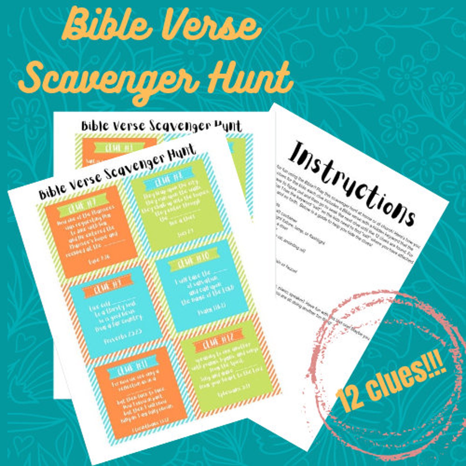 Bible Verse Scavenger Hunt - Etsy