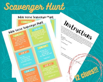Scripture Scavenger Hunt Power of the Scriptures Kids Bible Printable ...