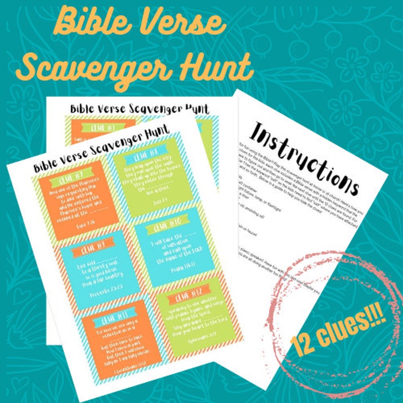 Bible Verse Scavenger Hunt - Etsy