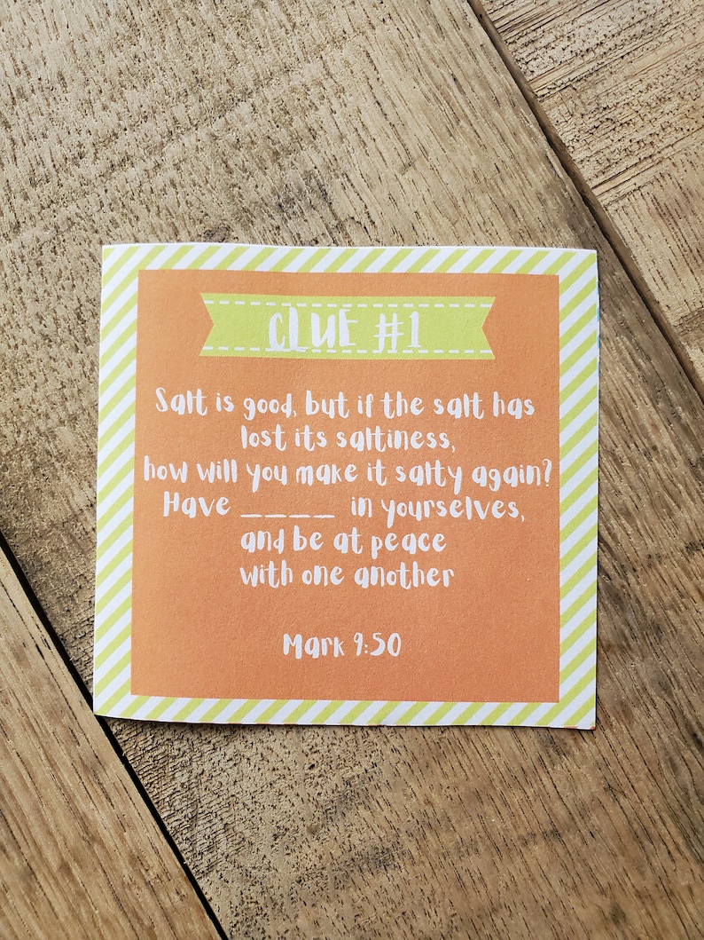 Bible Verse Scavenger Hunt - Etsy