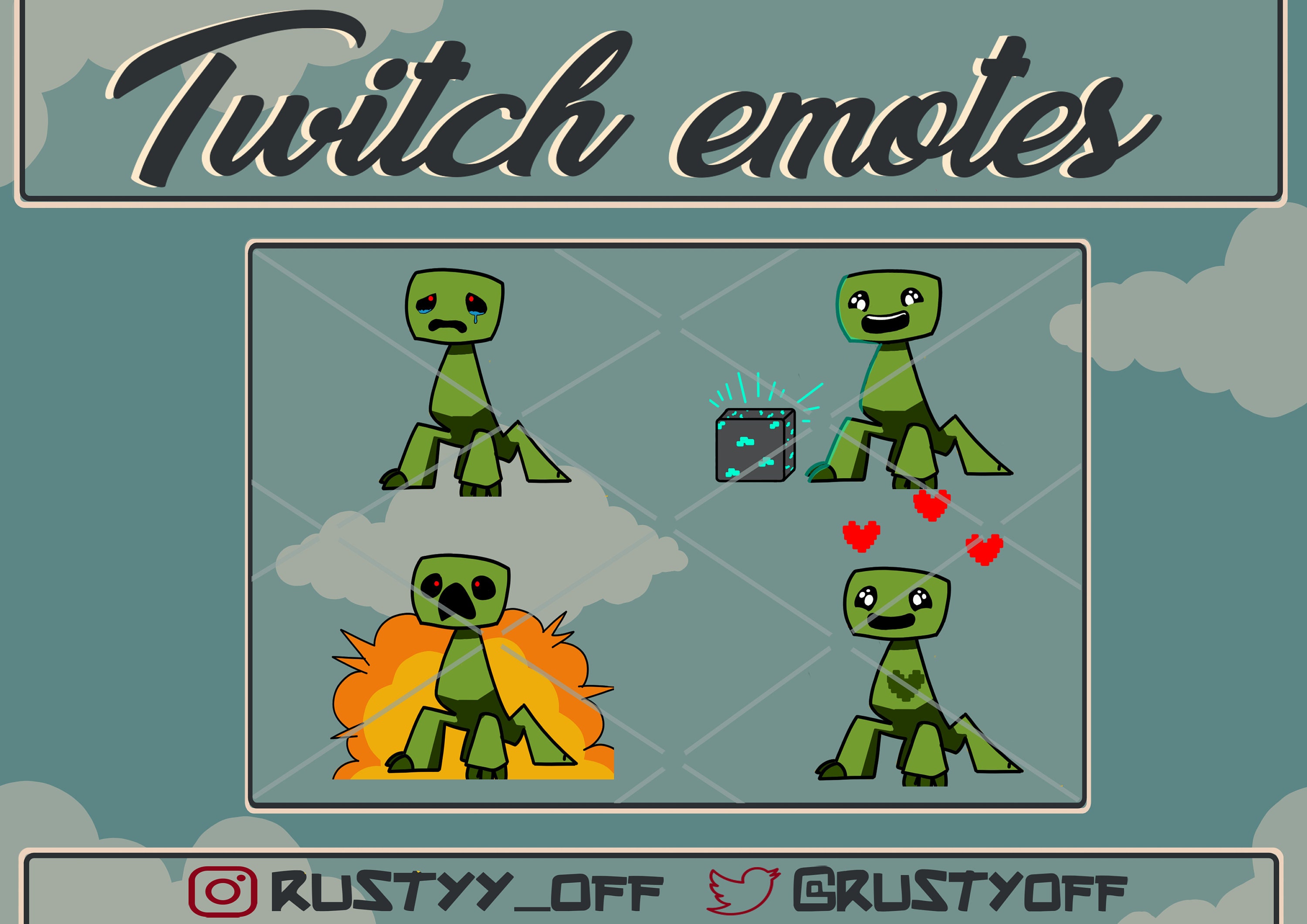 Twitch Emotes Creeper - Etsy