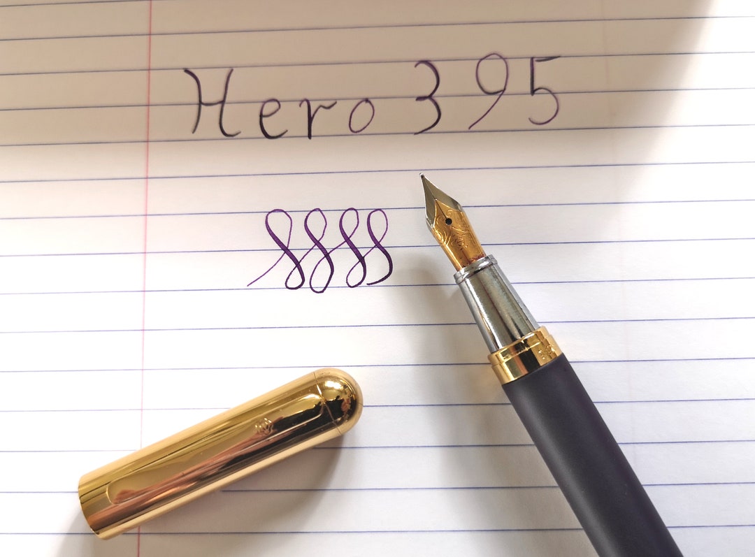 Hero 395 Fountain Pen With Semi Flexible Springy Nib. Flex Nib Ink Pen ...