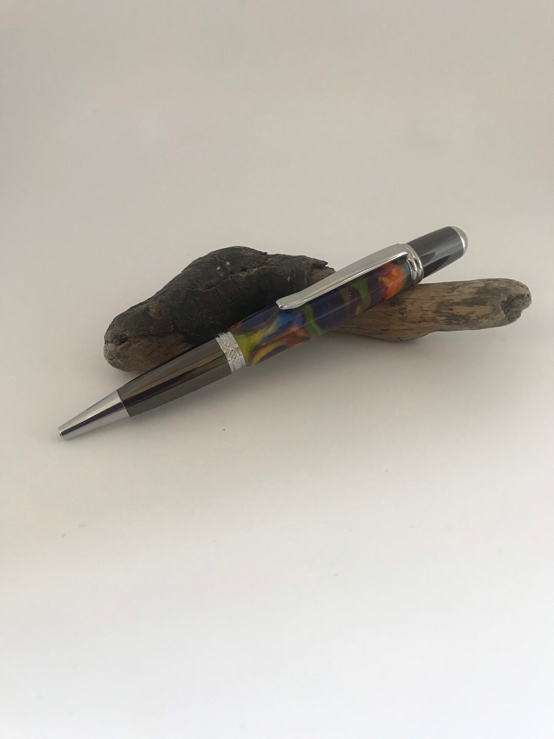 Hand Crafted Pen Made From Home Made Resin Blank, Refillable, Twist ...