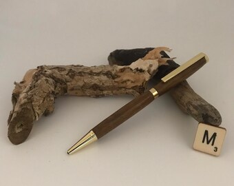 Hand Turned, Hand Crafted Pen Made From Reclaimed Smoked Flooring Oak ...