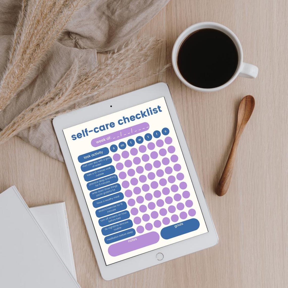 Weekly Self-care Checklist PDF, Printable Self-care Routine, Digital ...
