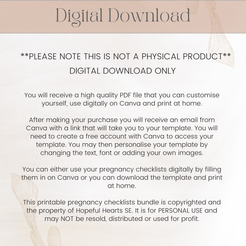 Printable Pregnancy Checklists Bundle Minimal Digital Editable to Do ...