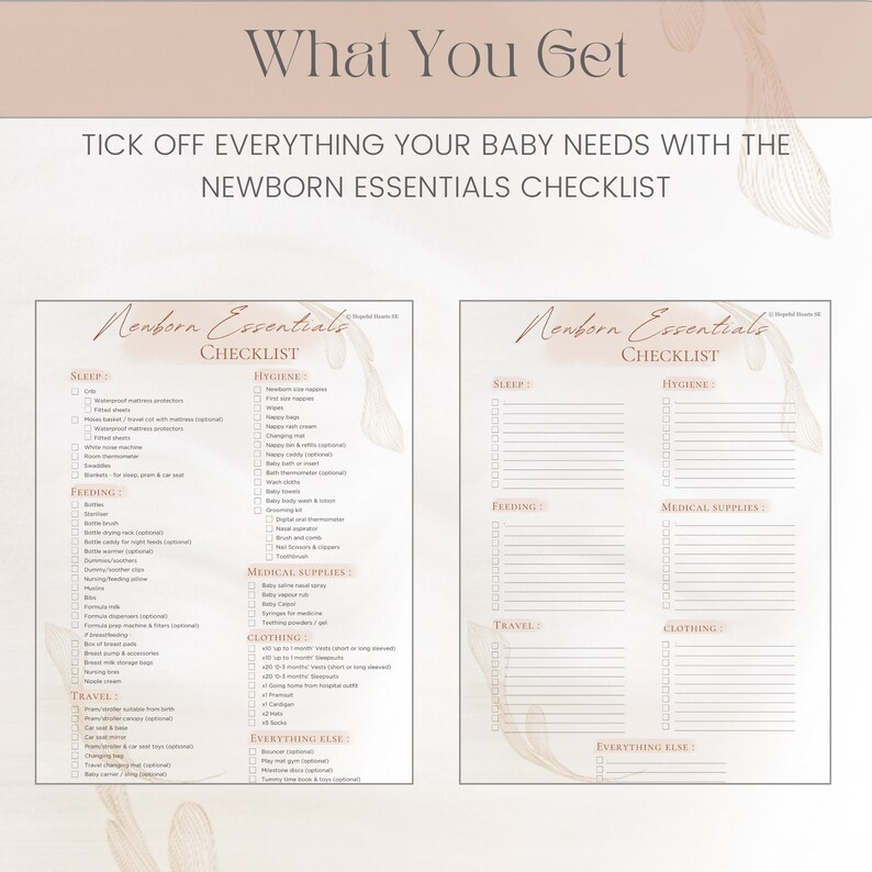 Printable Pregnancy Checklists Bundle Minimal Digital Editable to Do ...